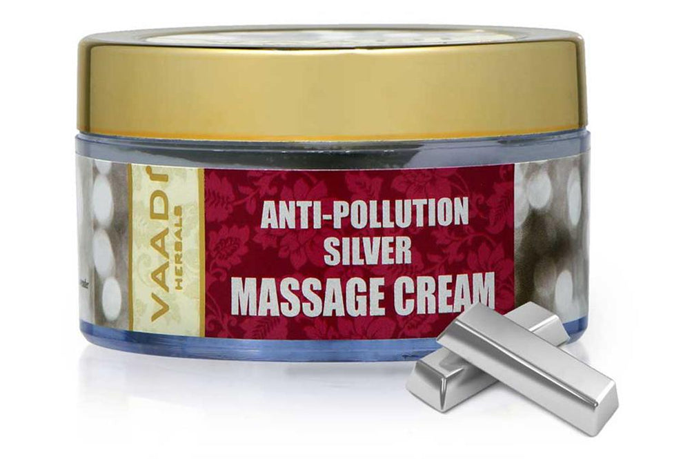 Organic Silver Massage Cream with Pure Silver Dust & Sandalwood Oil ...